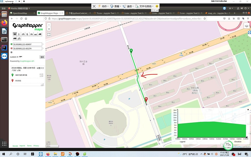 How can I set a customizable routing such that the route can pass through a gate? - Map Matching ...