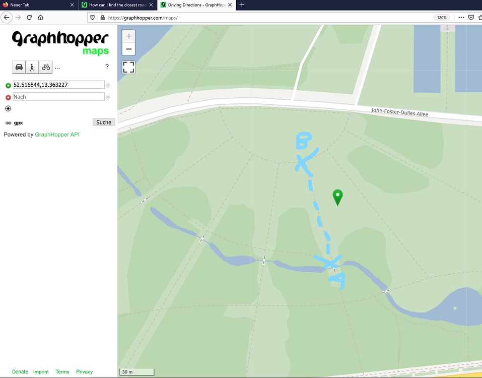How can I find the closest road / way to a point? - Open Source Routing Engine - GraphHopper Forum